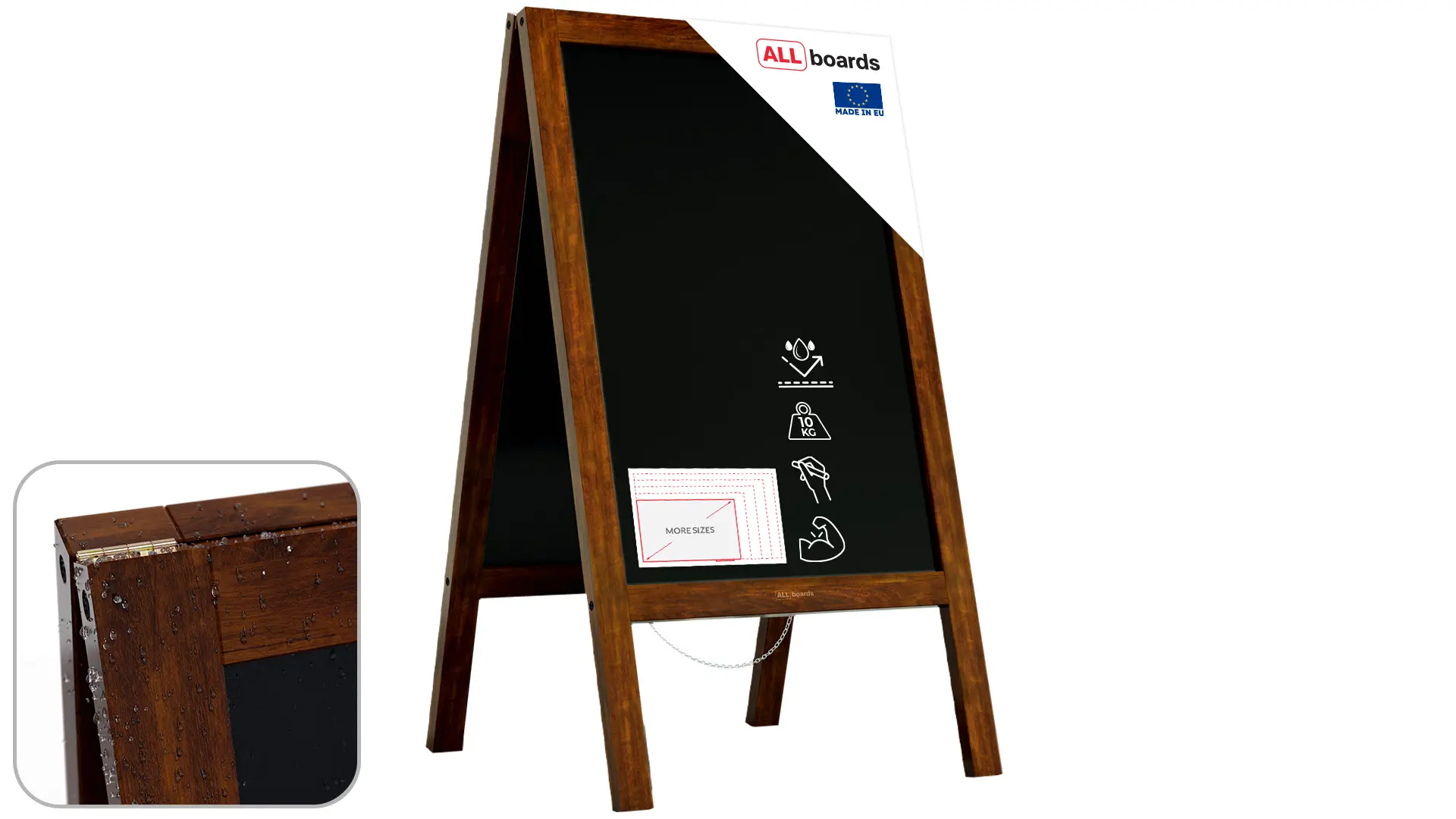 Lavagna cavalletto 118x61 PESANTE RESISTENTE ALL’ACQUA